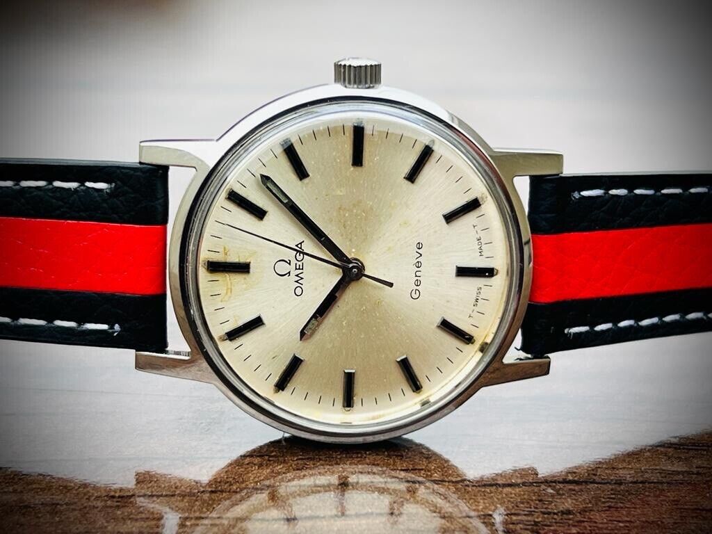 Vintage Omega Geneve Silver Dial, Manual Wind, Cal.601 Gents Watch, 13 ...